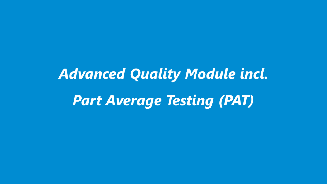Advanced Quality Module incl. Part Average Testing (PAT) – DR YIELD